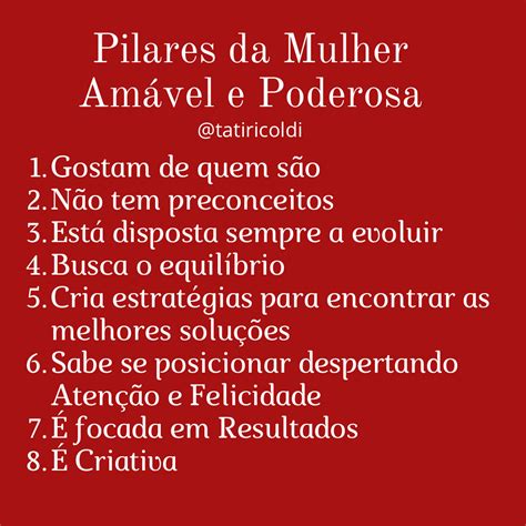 Pilares da Mulher Amável e Poderosa