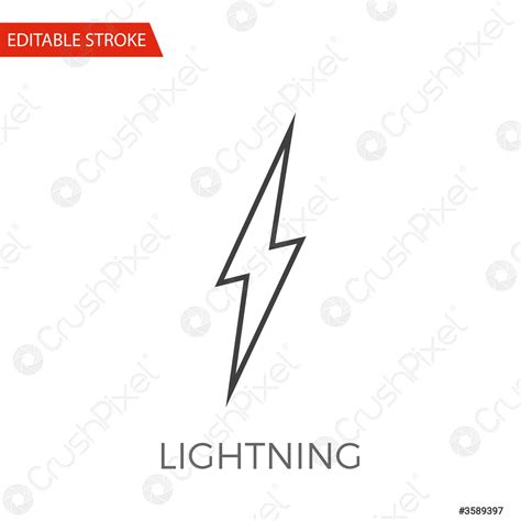 Lightning Vector Icon Stock Vector 3589397 Crushpixel