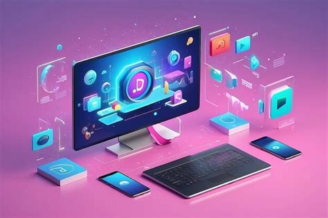 Premium Photo Digital Screen 3d Illustration Video Player Gallery