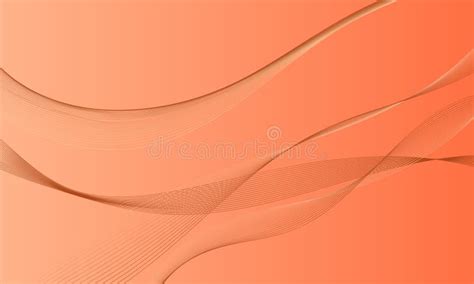 Abstract Orange Smooth Lines Wave Curves On Gradient Background Stock Vector Illustration Of