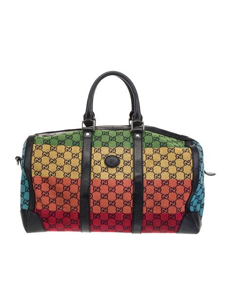 Gucci Gg Multicolor Duffle Bag Blue Weekenders Bags Guc1389757