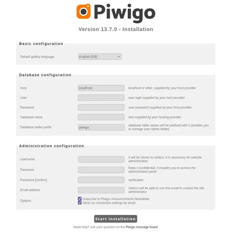 Guide To Installing Piwigo On Ubuntu Server