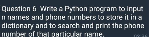 Solved Question Write A Python Program To Input N Names Chegg