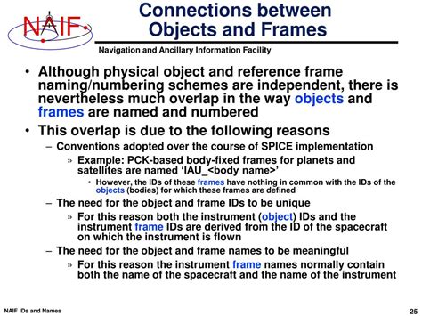 ppt ids and names for physical objects and reference frames