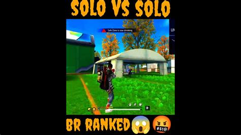 Solo Vs Solo Impossible Situation😤😤 In Br Ranked🤬😱 Freefire Shorts