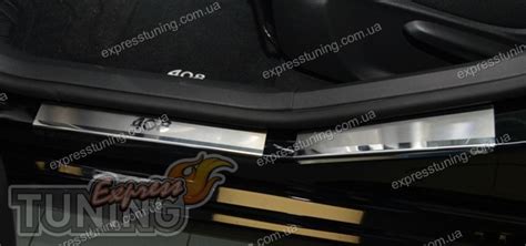 Накладки на пороги Пежо 408 (защитные накладки Peugeot 408) Nataniko ...