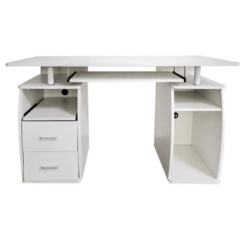Schreibtisch Computertisch 120 cm breit weiß Meubel Plein