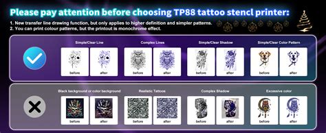 Labelcreate Tp88 Wireless Tattoo Transfer Stencil Printer Thermal Tattoo Machine