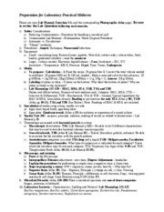 Lab Practical Midterm Study Guide Preparation For Laboratory Practical Midterm Please See Your