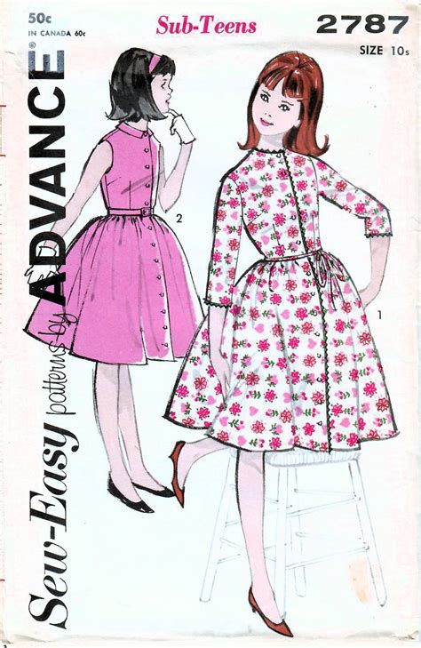 1960s Advance 2787 Uncut Vintage Sewing Pattern Full Skirt Etsy