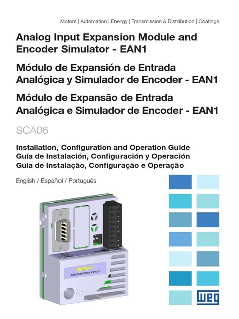 Weg Sca06 Analog Input Expansion Module And Encoder Simulator Ean1 10000717855 Installation