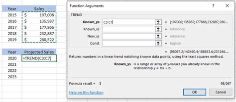 Comment Utiliser La Fonction Tendance Dans Excel