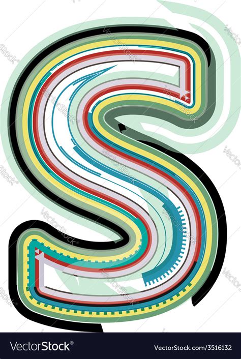 Abstract Colorful Letter S Royalty Free Vector Image