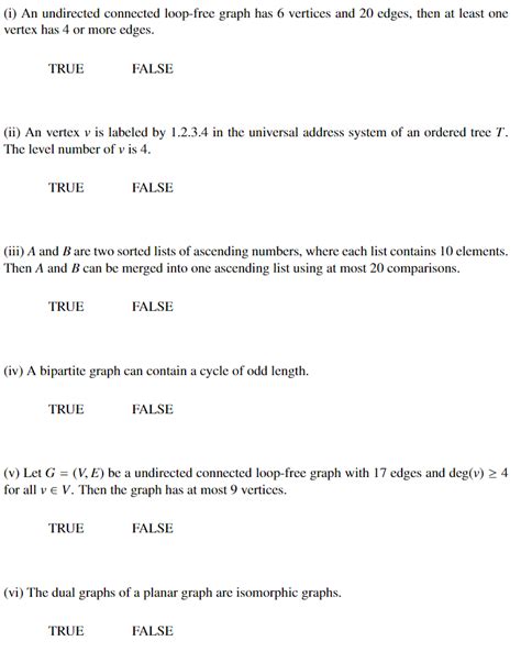 Solved I An Undirected Connected Loop Free Graph Has Chegg