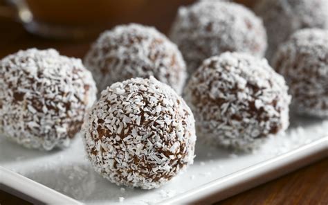 Peanut Butter Balls Rolled In Coconut