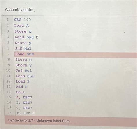 Solved Using Marie Assembly Language Write A Multiplication