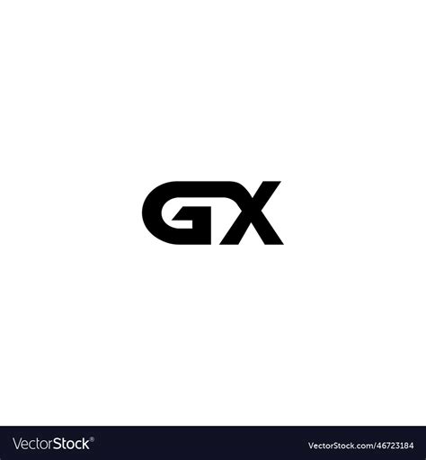 Gx Letter Type Logo Design Template Royalty Free Vector