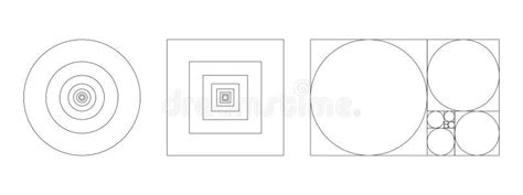 Golden Ratio Templates Method Golden Section Fibonacci Shapes Array