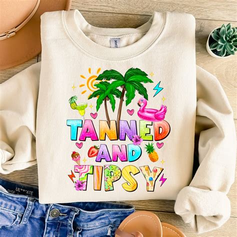 Tanned And Tipsy Png Bright Doodle Png Funny Summer Quotes Summer