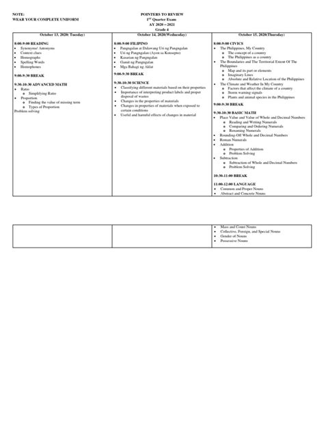 Grade 4 Pointers Pdf Noun Linguistics