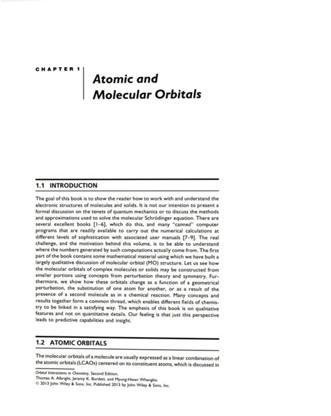 SOLUTION Atomic And Molecular Orbitals Studypool