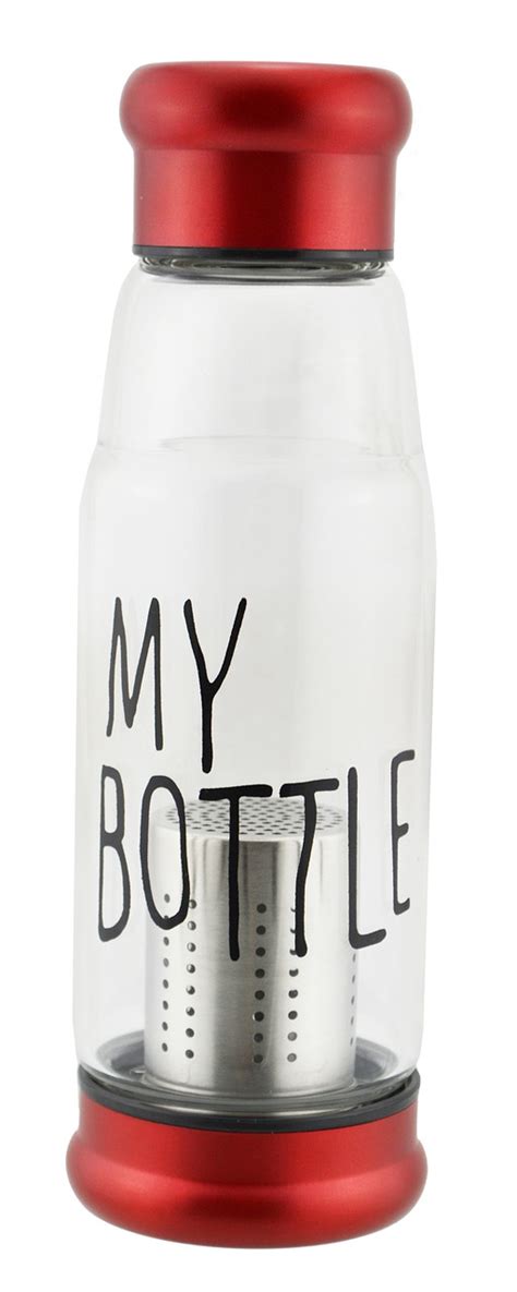 Стеклянная Бутылка My Bottle 420 Мл с Ситечком для Заварки Красный St My Bottle My Bottle Моя