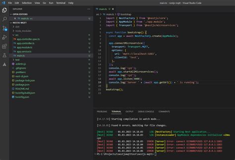 Mqtt Microservices Will Not Start · Issue 11175 · Nestjsnest · Github