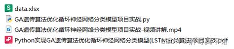 Python实现ga遗传算法优化循环神经网络分类模型lstm分类算法项目实战ga Lstm Csdn博客