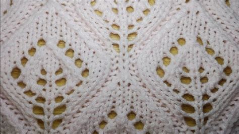 Узор спицами ЛИСТЬЯ для джемпера от КУЧИНЕЛЛИ Youtube