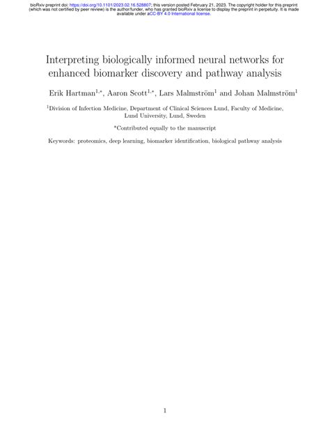 Pdf Interpreting Biologically Informed Neural Networks For Enhanced
