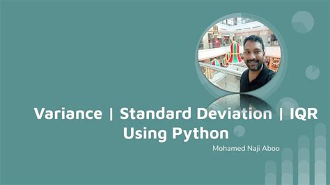 calculate variance standard deviation and iqr using python youtube