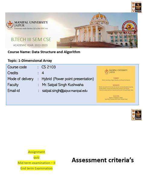 One Dimensional Array 1 Pdf Data Type Algorithms And Data Structures