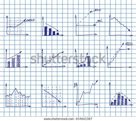 Graphs Charts Set Statistic Data Information Stock Vector Royalty Free 654661387 Shutterstock