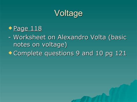 Voltage Ppt Consumer Electronics Technology And Computing