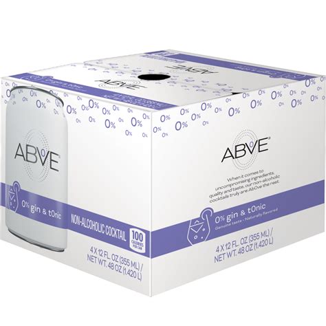 Above Gin And Tonic Non Alcoholic Cocktail 4 Pk Cans Goody Goody Liquor