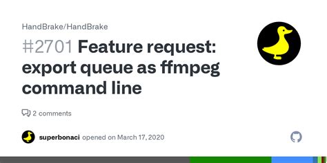 Feature Request Export Queue As Ffmpeg Command Line · Issue 2701