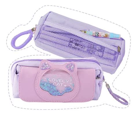 Lapiceras Kawaii Estuchera Organizadora Papeleria Colores Meses Sin