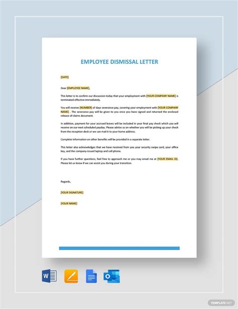 1 Employee Dismissal Letters Word