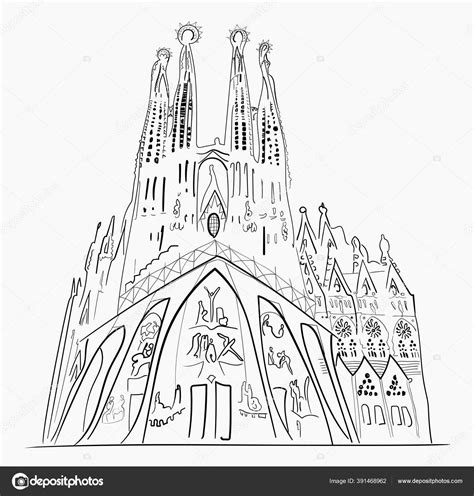 Dibujos De Sagrada Familia Barcelona Para Colorear Vsun