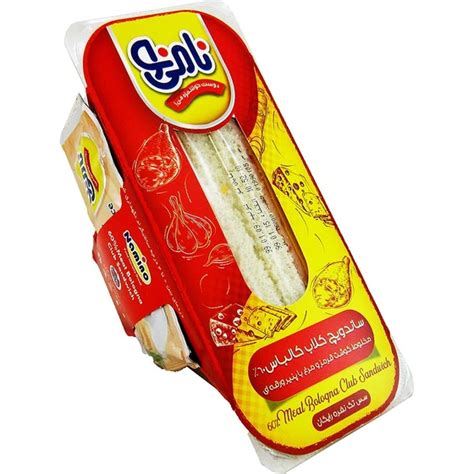 خرید و قیمت ساندویچ سرد کلاب کالباس گوشت 60با پنیر ورقه ای نامی نو ترب