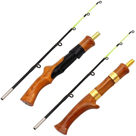 휴대용 초경량 나무 손잡이 강 새우 얼음 낚시대 어린이용 겨울 낚시 태클 베이트 캐스팅 낚싯대 낚시대들 Aliexpress