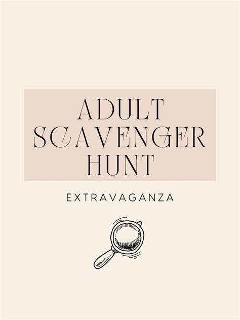 Adult Scavenger Hunt Printable Etsy
