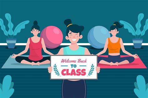 Free Vector Instructor Welcomes Back To Classes