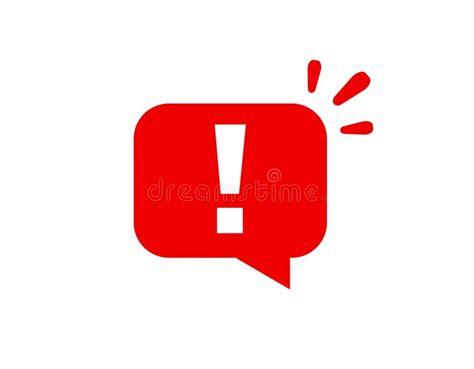 Red Alert Icon With Exclamation Mark In Speech Bubble Stock Vector Illustration Of Message