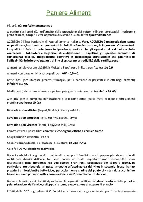Paniere Alimenti Per Prove Desame Paniere Alimenti 02 Co2 N2