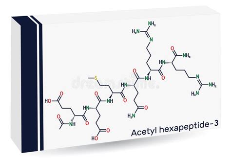 Acetyl Hexapeptide-3, Acetyl Hexapeptide-8. Argireline Molecule ...