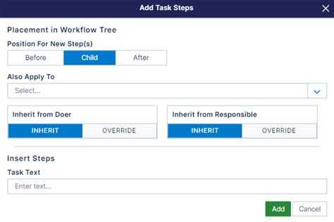 Insert Steps Task Bizview
