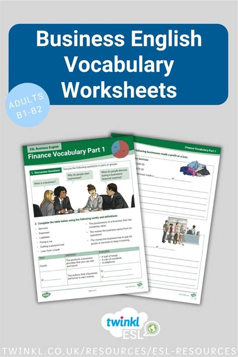 Business English Vocabulary Worksheets In 2024 Ielts Writing