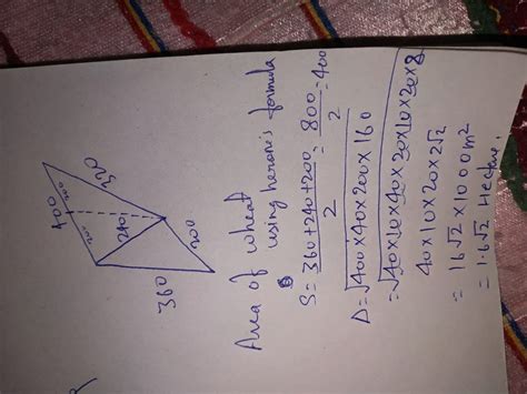 Whample 4 Kamla Has A Triangular Field With Sides 240 Mathrm M