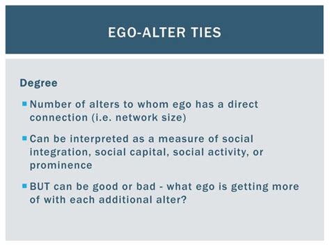Ego Network Analysis PPTX Social Networking Internet